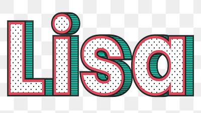 Lisa name png lettering font | Premium PNG Sticker - rawpixel