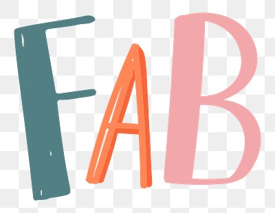 Fab calligraphy png doodle font | Free PNG Sticker - rawpixel