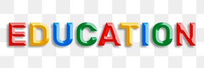 Colorful education word png bevel | Premium PNG Sticker - rawpixel