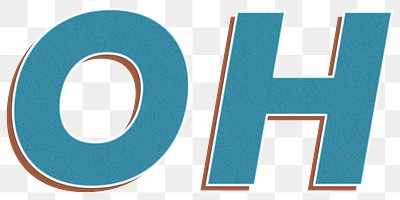 Oh lettering png retro bold | Premium PNG Sticker - rawpixel