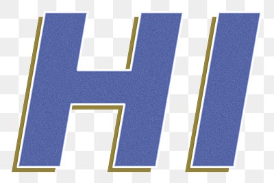 Retro hi word png bold | Premium PNG Sticker - rawpixel