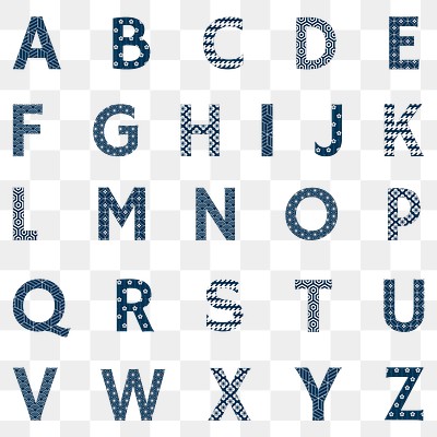 Alphabet Japanese inspired png pattern | Premium PNG - rawpixel