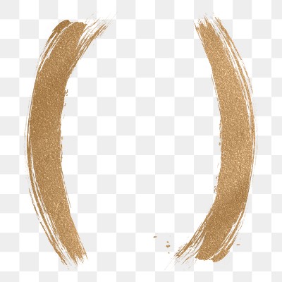 Gold round bracket symbol png | Free PNG Sticker - rawpixel
