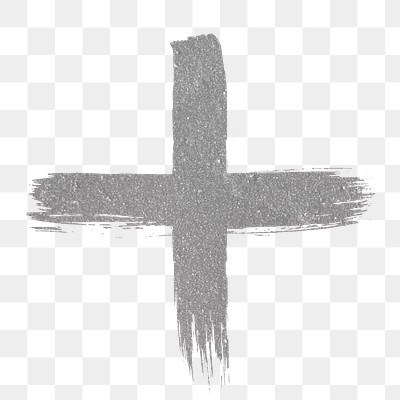 Plus sign silver png brush | Premium PNG Sticker - rawpixel