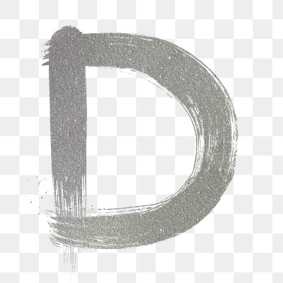 Transparent letter d silver brush | Premium PNG Sticker - rawpixel