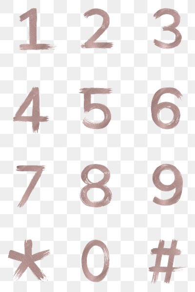 Brushed stroke number psd set | Premium PSD - rawpixel