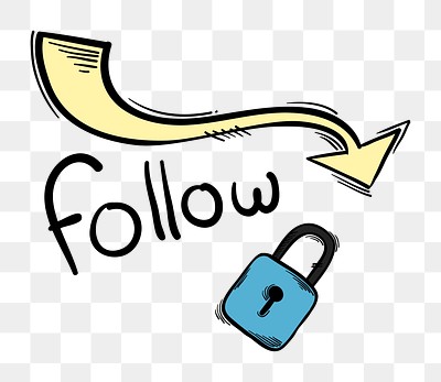 Png follow word icon pastel | Free PNG Sticker - rawpixel