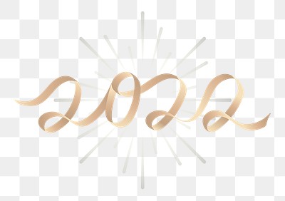 2022 png gold cursive lettering | Premium PNG Sticker - rawpixel