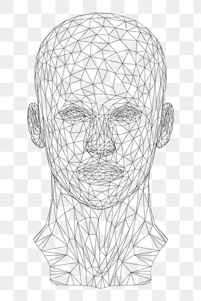 Wireframe head png sticker, transparent | Free PNG - rawpixel