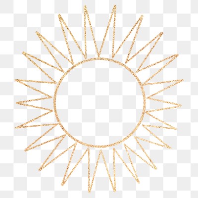Gold sun ray line art | Premium PNG Sticker - rawpixel