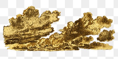 Vintage gold cloud design element | Premium PNG Sticker - rawpixel
