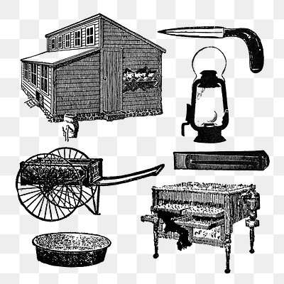 Hand drawn farming tools sticker | Premium PNG - rawpixel