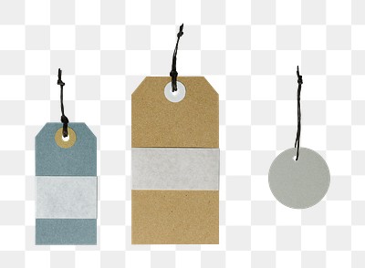 Paper tag mockup set | Free PNG Sticker - rawpixel