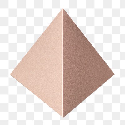 3D pink pyramid paper craft | Premium PNG Sticker - rawpixel