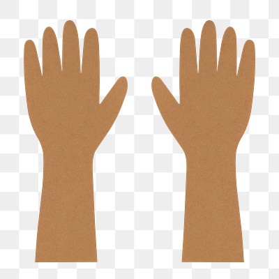 Pair of raised human hands | Free PNG Sticker - rawpixel