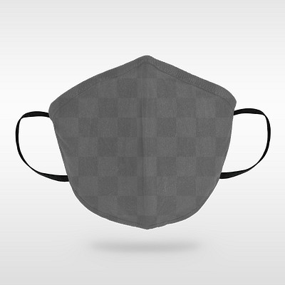 Gray fabric face mask mockup | Free PNG - rawpixel