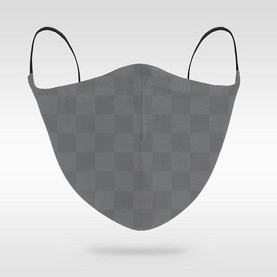 Gray fabric face mask mockup | Premium PNG Sticker - rawpixel
