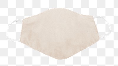 Beige fabric face mask design | Premium PNG Sticker - rawpixel
