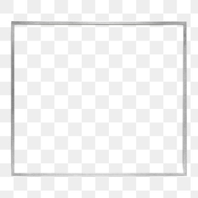Silver square frame design element | Premium PNG - rawpixel