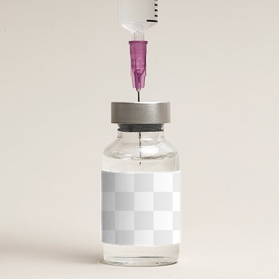 Injection glass bottle png label | Premium PNG - rawpixel