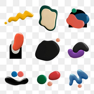 Colorful color paint shapes png | Premium PNG - rawpixel