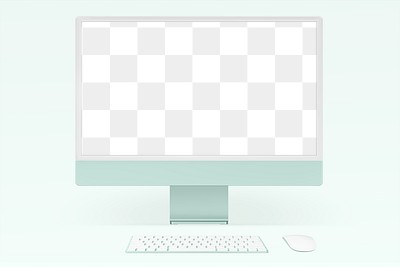 Computer screen png mockup green | Free PNG - rawpixel