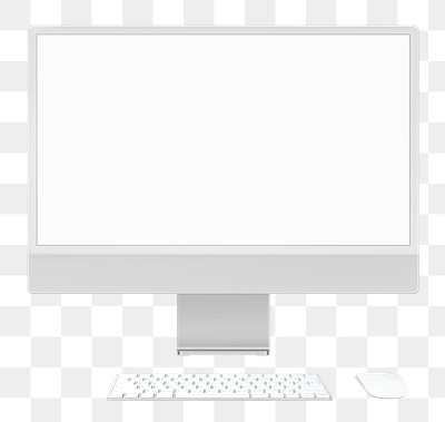 Gray minimal computer desktop screen | Premium PNG Sticker - rawpixel