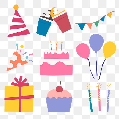 Party sticker set, festive design | Premium PSD - rawpixel