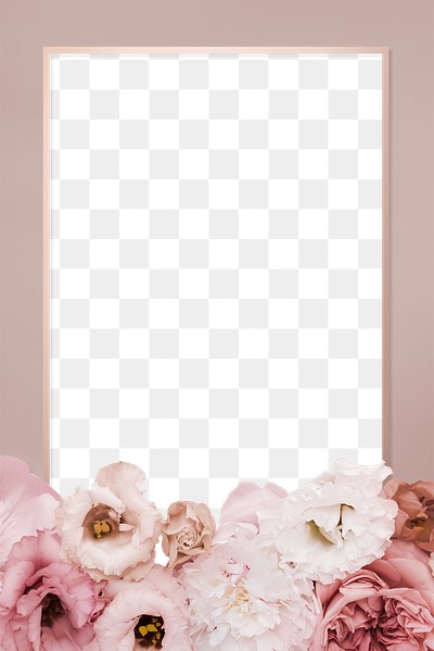 Beautiful pink floral rectangle frame | Premium PNG - rawpixel