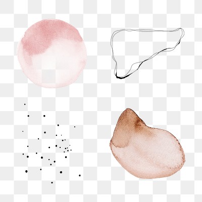 Colorful watercolor stain badge set | Premium PNG - rawpixel