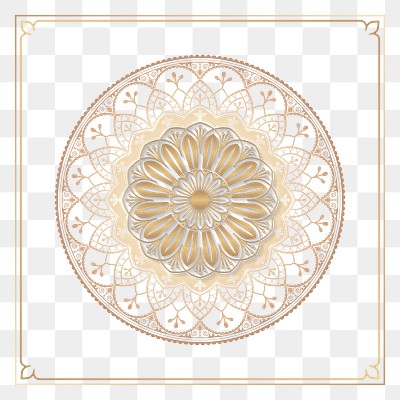 Golden arabesque patterned design element | Premium PNG - rawpixel