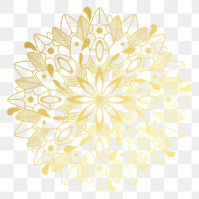 Golden arabesque patterned design element | Premium PNG Sticker - rawpixel