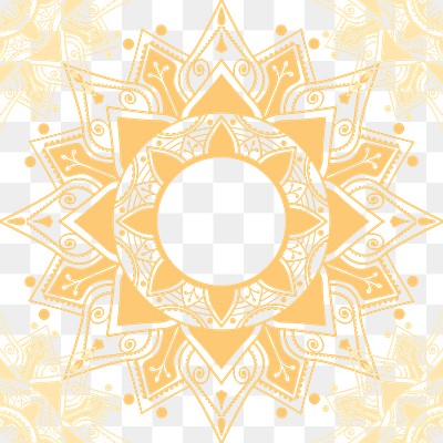 Yellow arabesque design element transparent | Premium PNG Sticker ...