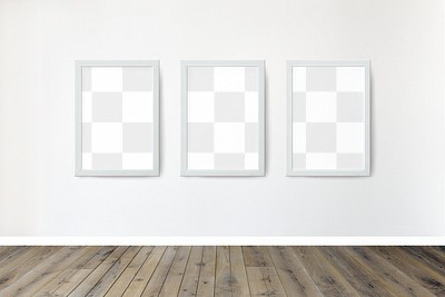 Whtie picture frame mockups hanging | Premium PNG - rawpixel