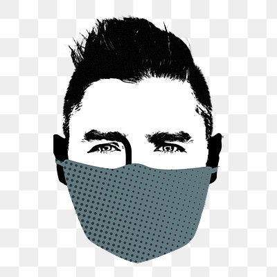 Man wearing face mask coronavirus | Premium PNG Sticker - rawpixel