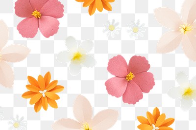 Colorful paper craft flower design | Premium PNG - rawpixel