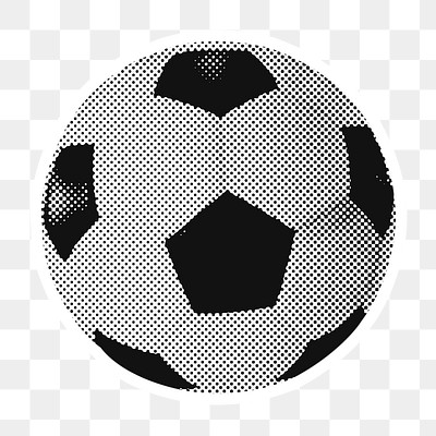 Halftone football sticker | Premium PSD - rawpixel
