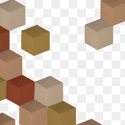 Brown paper craft textured cubic | Premium PNG - rawpixel