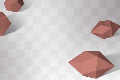 3D brown elongated hexagonal bipyramid | Premium PNG - rawpixel