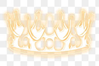 Neon yellow crown sticker design | Premium PNG Sticker - rawpixel