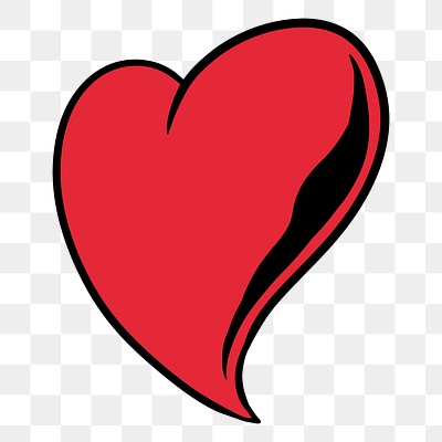 Red heart sticker design element | Premium PNG Sticker - rawpixel