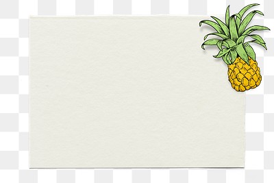 Rectangle pineapple frame design resource | Premium PSD - rawpixel