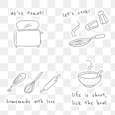 Doodle pink bread toaster sticker | Premium PNG Sticker - rawpixel