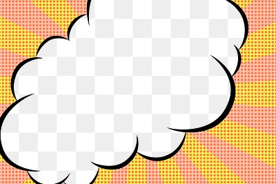 Cloud cartoon effect speech bubble | Premium PNG - rawpixel