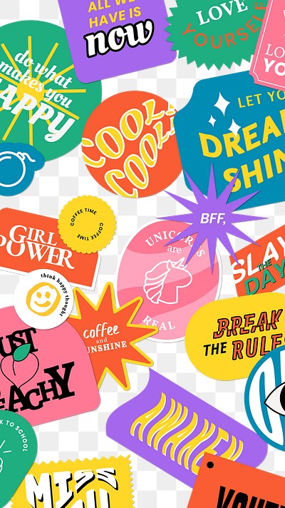 Vintage word sticker vector background | Premium Vector - rawpixel