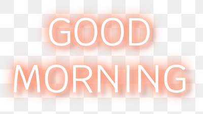 Neon good morning word design | Premium PNG Sticker - rawpixel
