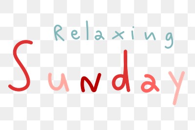 Relaxing Sunday weekend typography design | Premium PNG Sticker - rawpixel