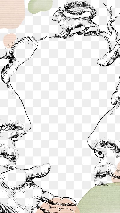 Vintage face frame png mixed | Premium PNG - rawpixel