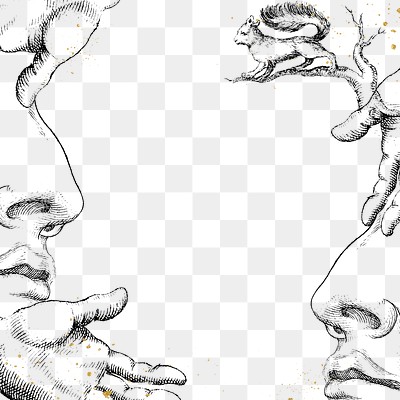 Line art face frame png | Premium PNG - rawpixel