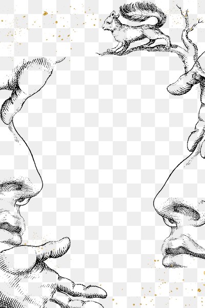 Line art face frame png | Premium PNG - rawpixel